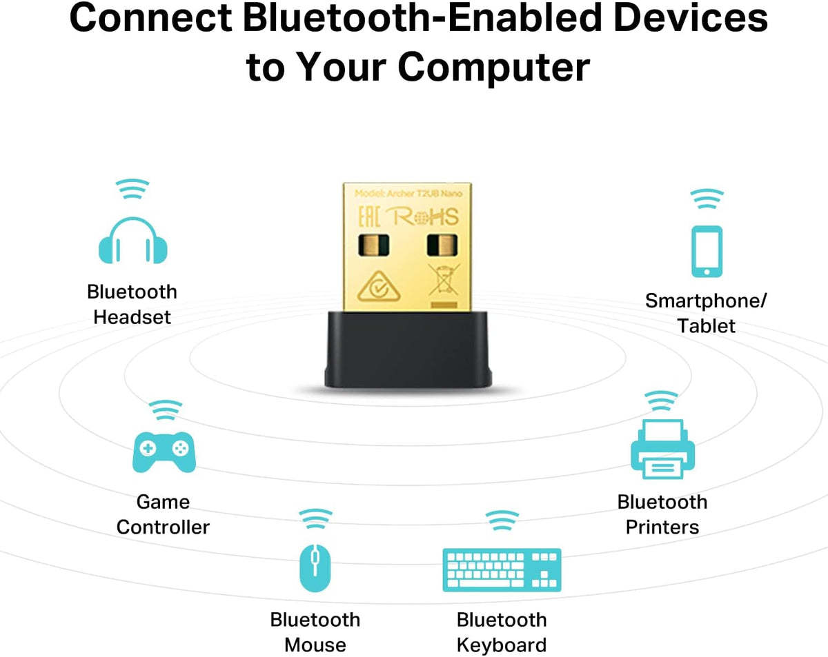 TP-Link Archer T2UB Nano AC600 Dual Band USB Wifi and Bluetooth 4.2 Ad