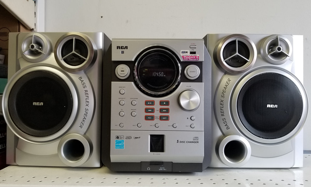 RCA 5-Disc, USB Audio System with 300W Total Power rS-2664 - Demo Mode