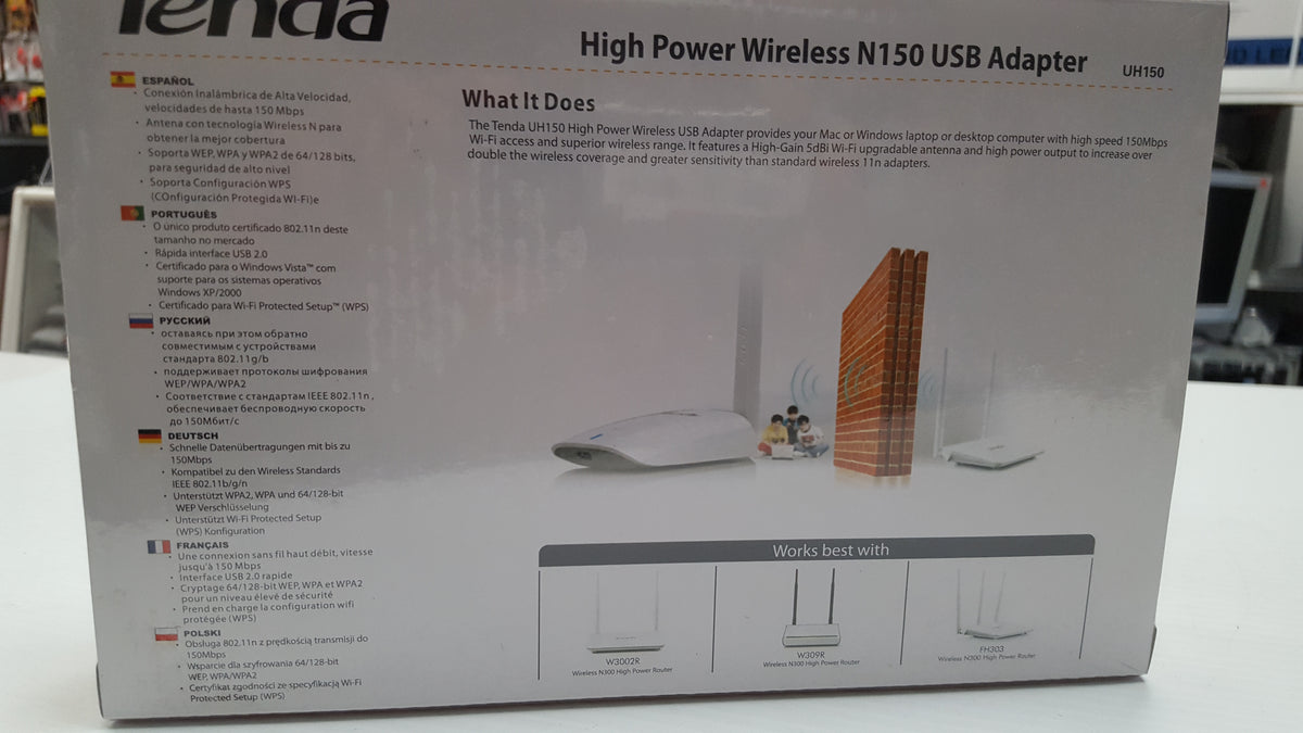 Tenda High Power Wireless N150 USB Adapter UH150 - NEW
